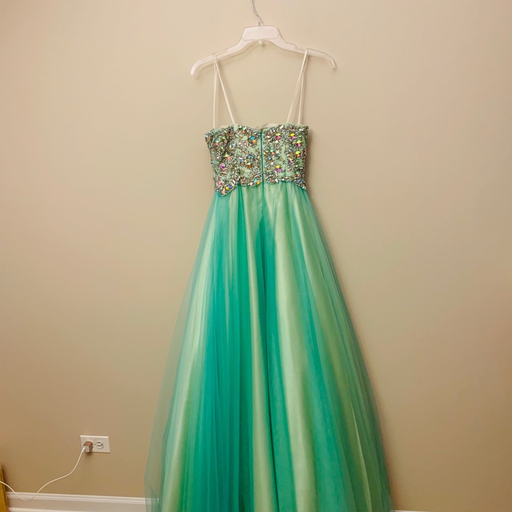 Splash Landa Mint Evening Pageant Prom Dress Gown - Gem
